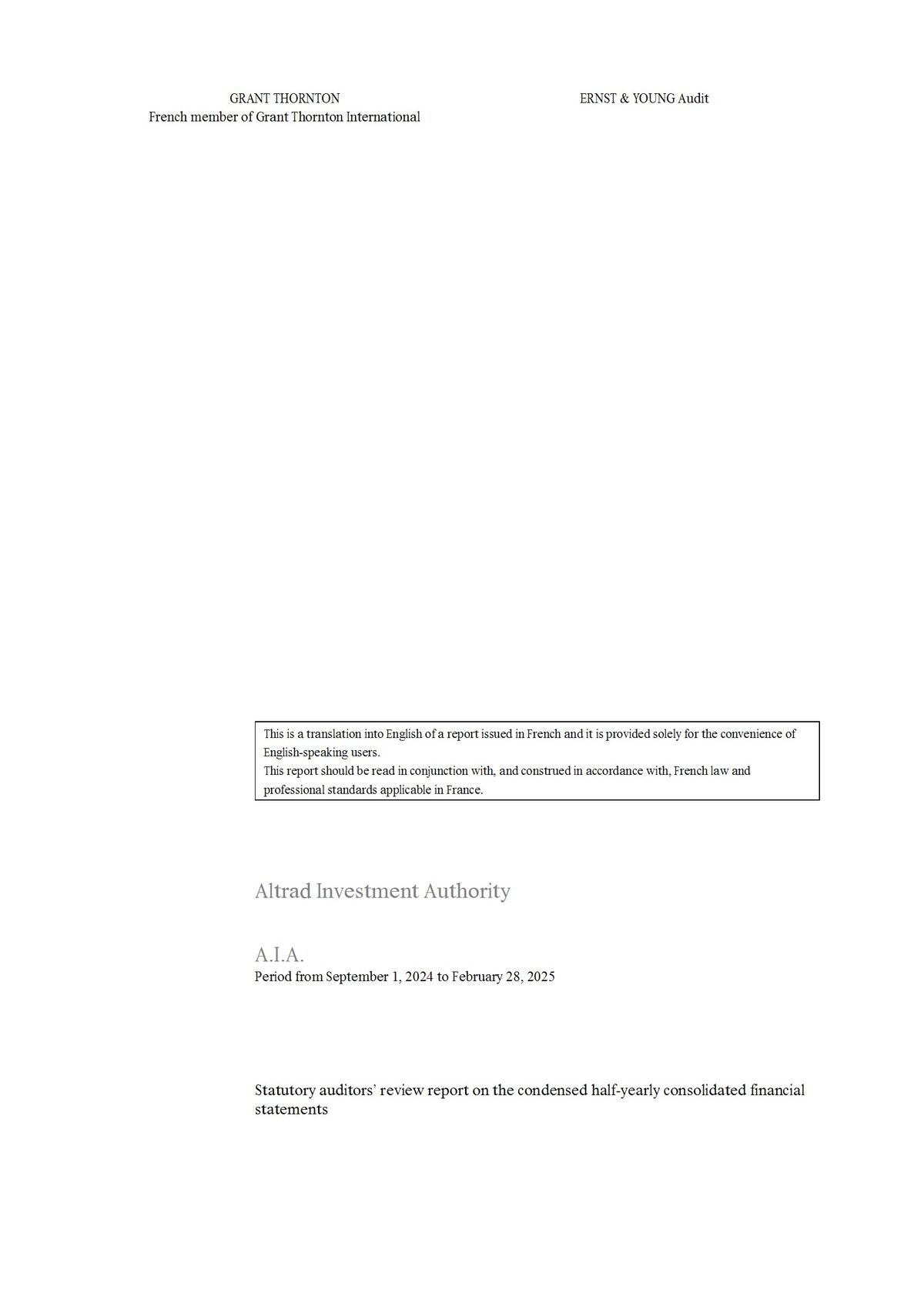 Altrad Group Review Report HY2025 - Altrad Group (EN)